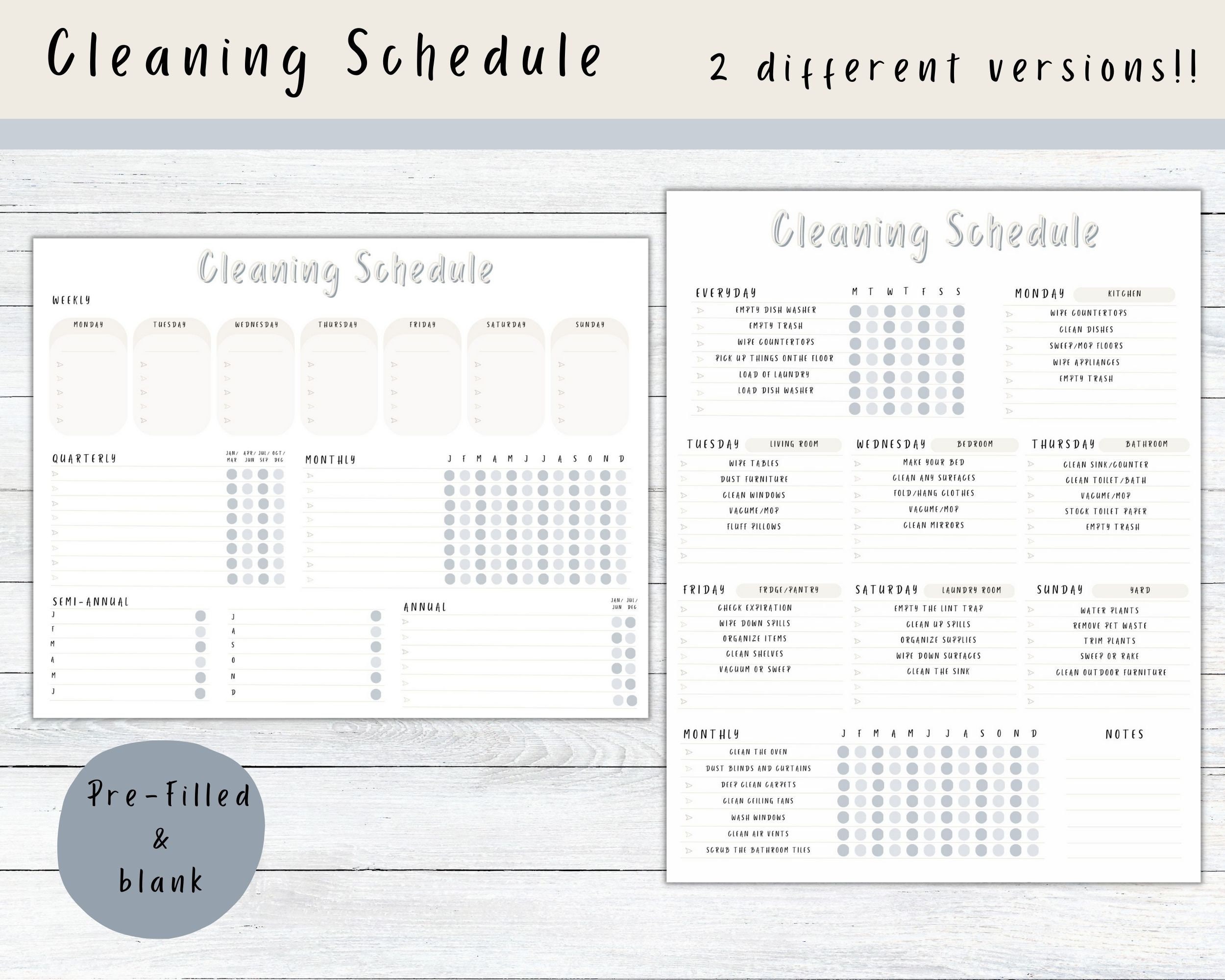 Ultimate Cleaning Schedule Bundle Editable,cleaning Planner Bundle ...