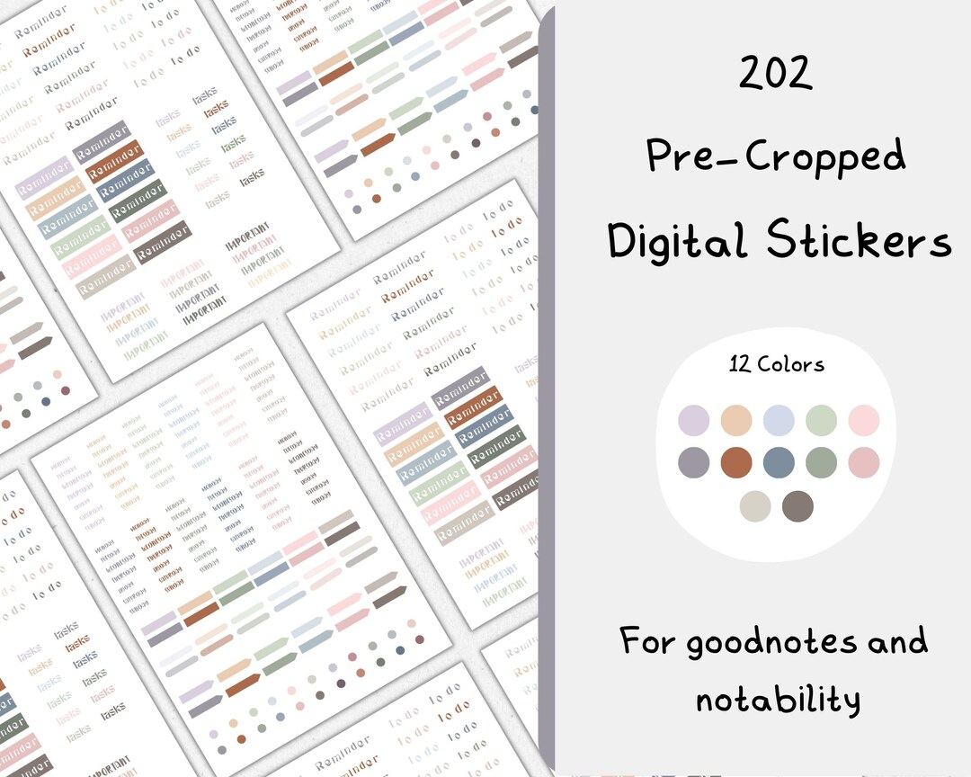 That Girl Aesthetic DIGITAL STICKERS, Neutral, Stickers for Goodnotes ...