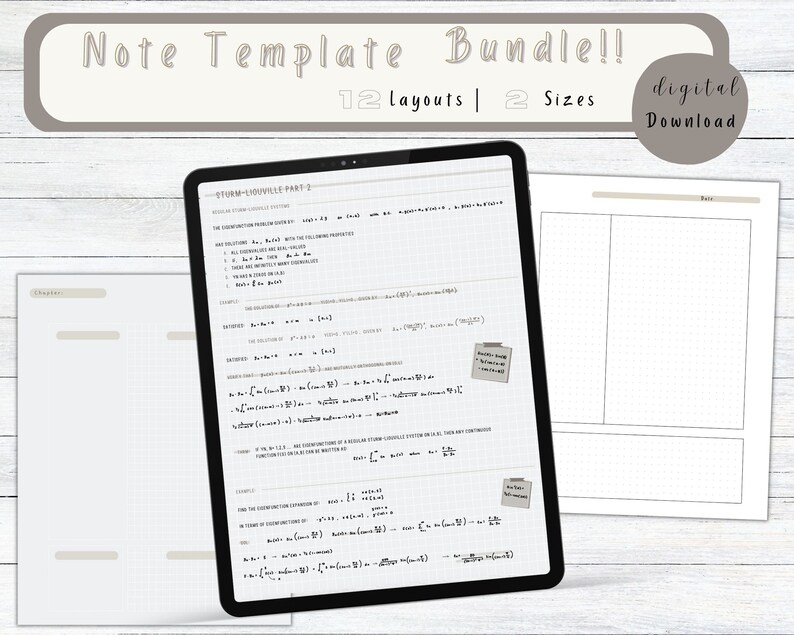 Digital Note Template Bundle, Pastel Cornell Notes, Student Note Taking ...