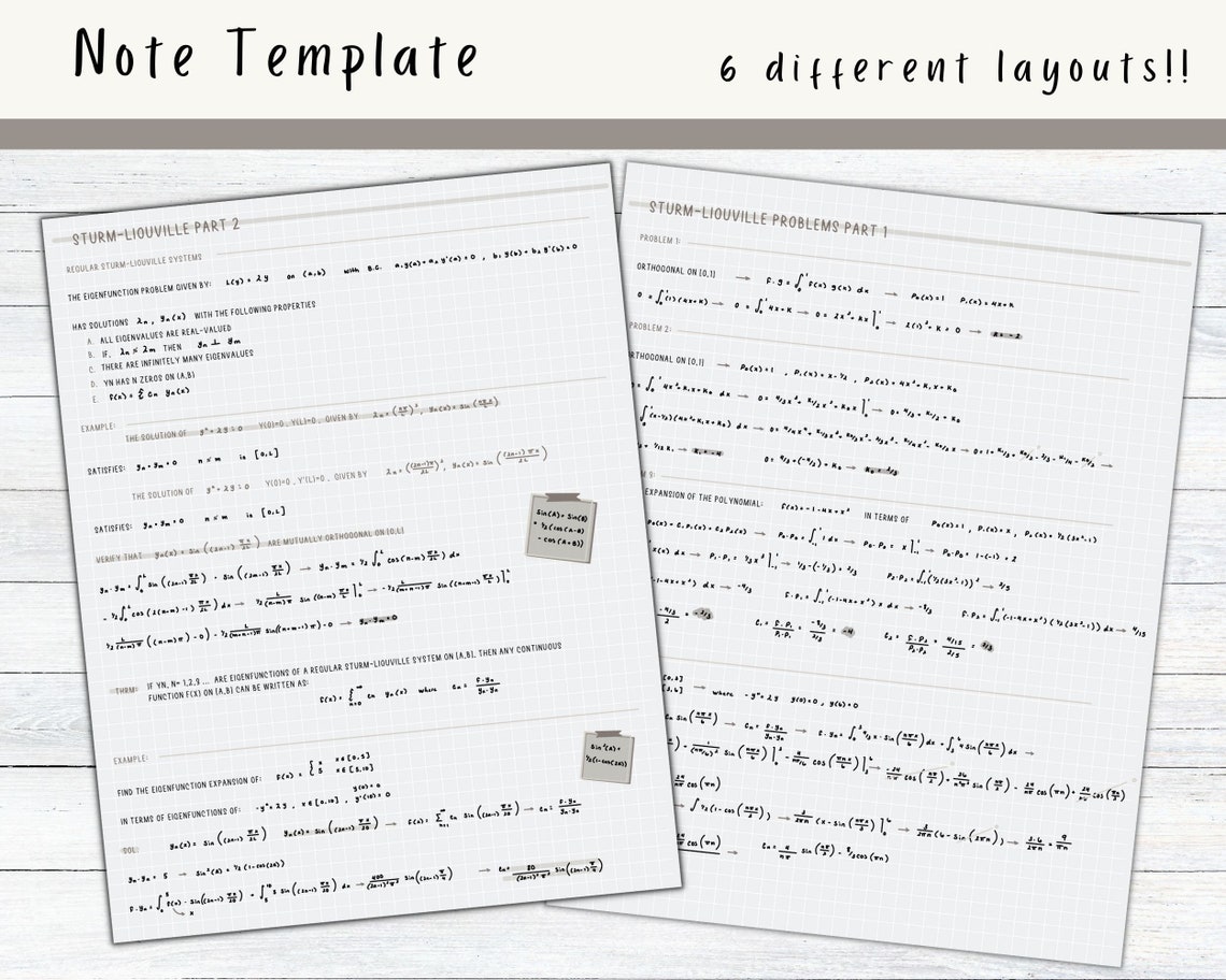 Digital Note Template Bundle, Pastel Cornell Notes, Student Note Taking ...