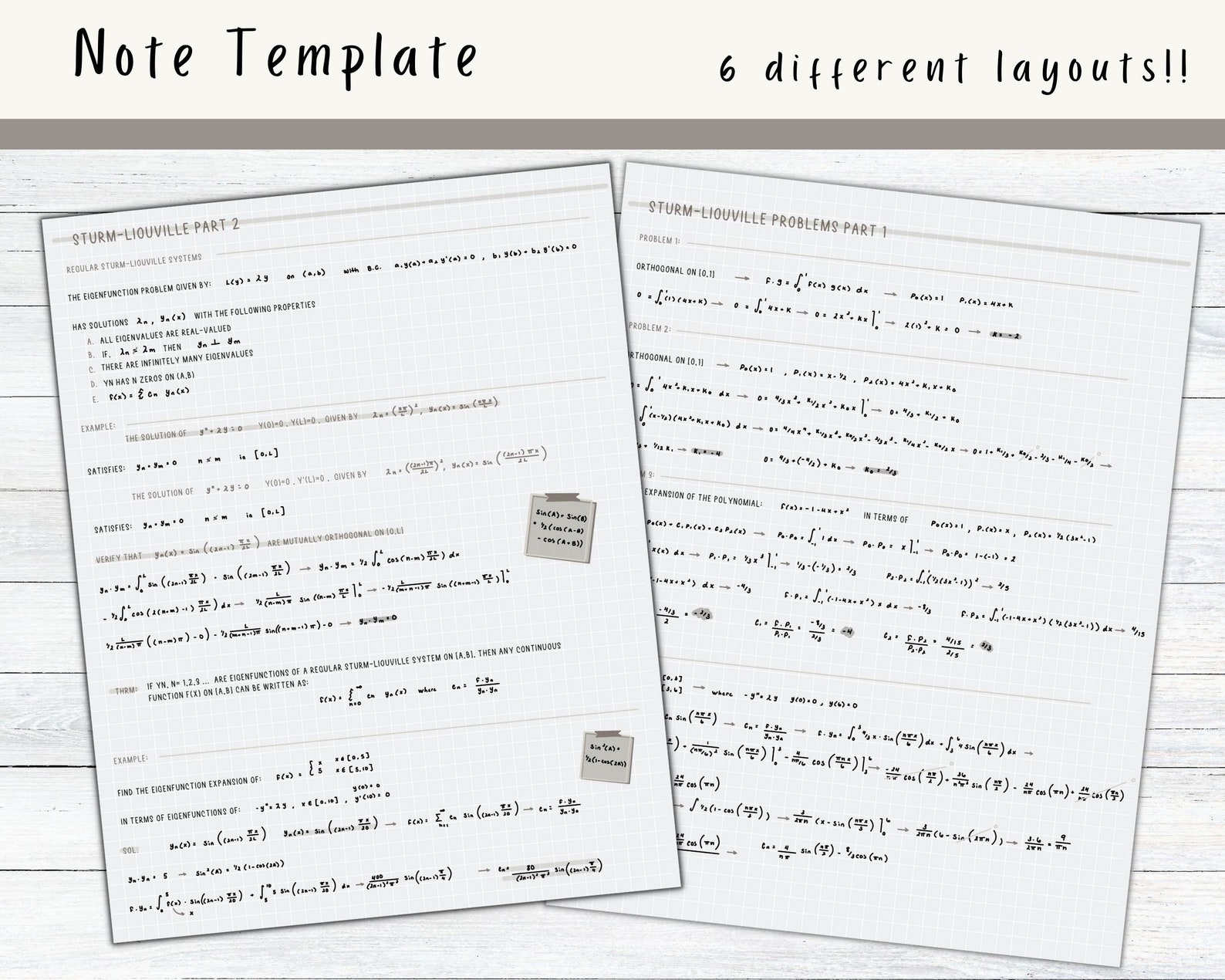 Digital Note Template Bundle, Pastel Cornell Notes, Student Note Taking ...