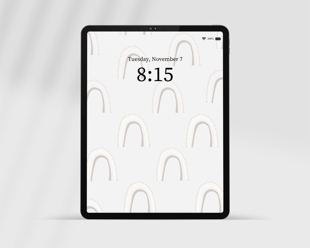 Pink Boho Aesthetic iPad Wallpaper Neutral, Neutral Minimalistic iPad ...