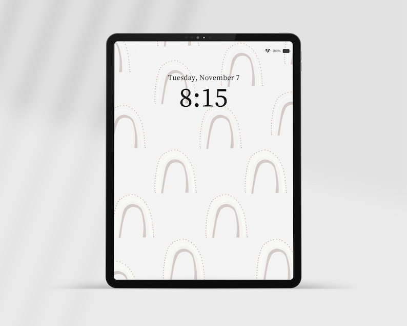 Pink Boho Aesthetic iPad Wallpaper Neutral, Neutral Minimalistic iPad ...