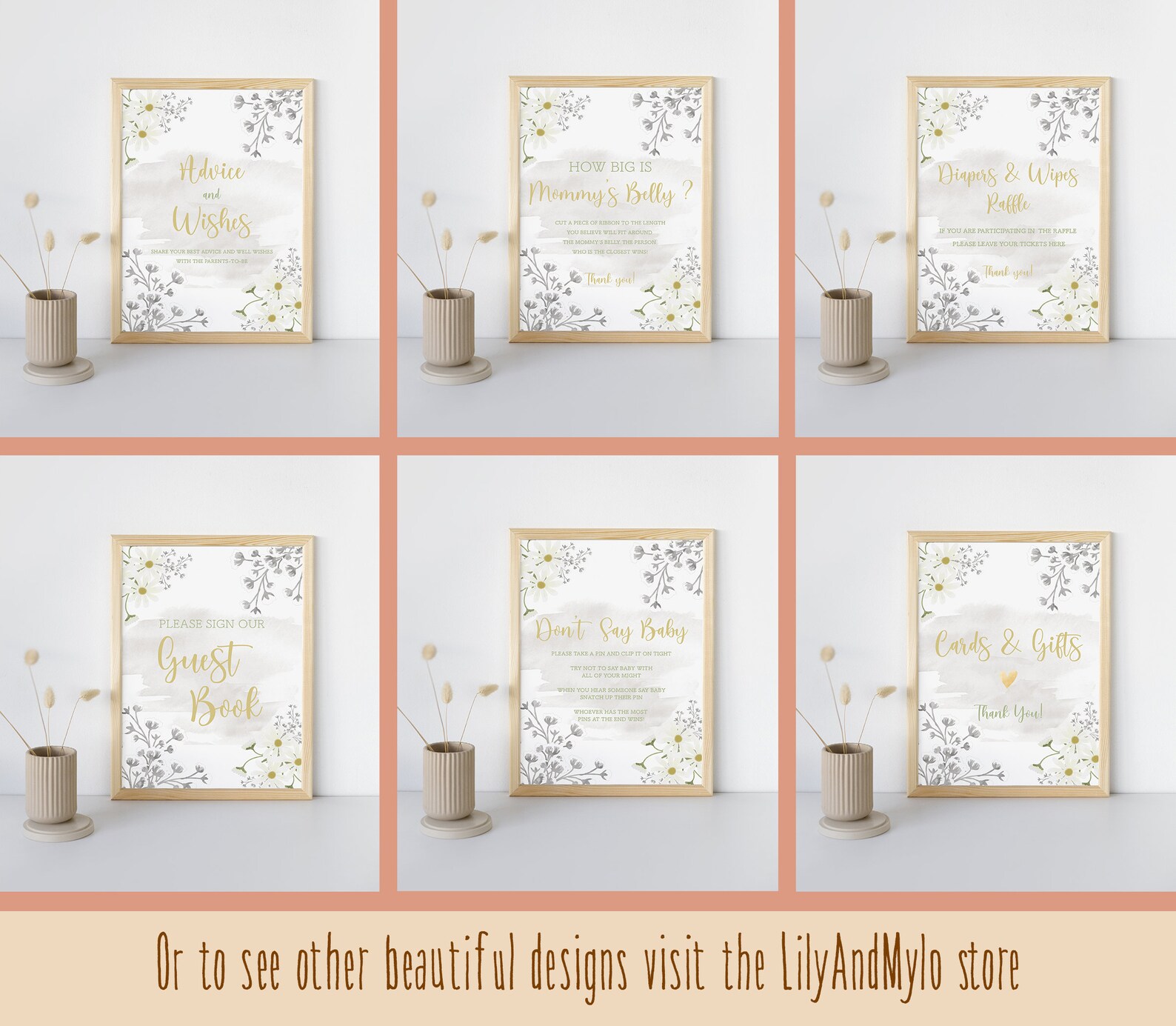Baby Shower Printable Sign - Books for Baby | Garden Theme Instant ...