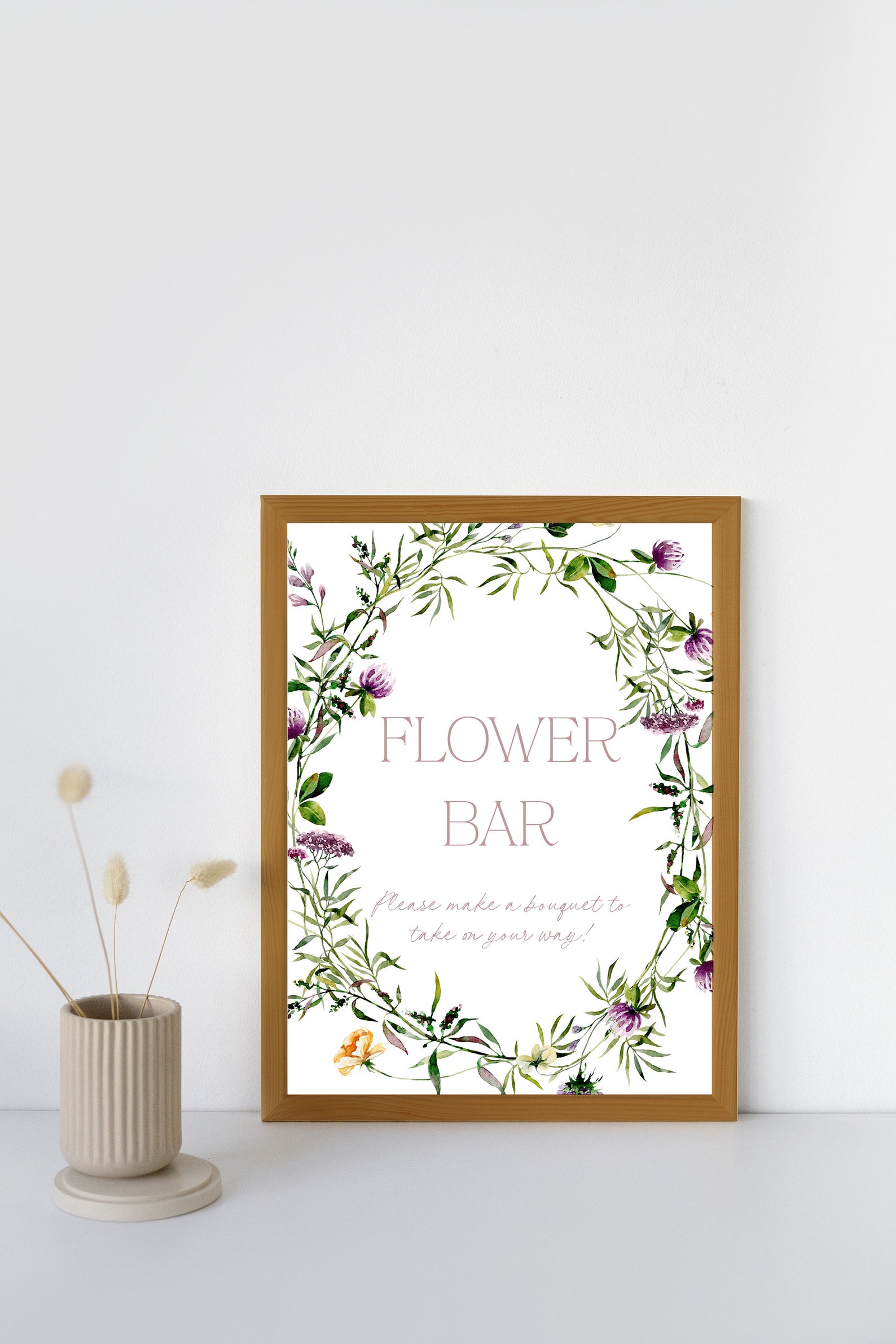 Wildflowers Wedding Printable Sign - Flower Bar | Instant Download Make ...