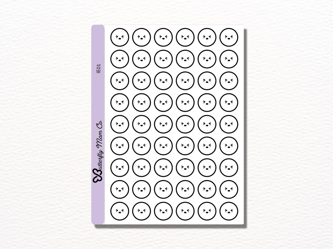 Kawaii Emoji Stickers Cute Face Emotion - Etsy