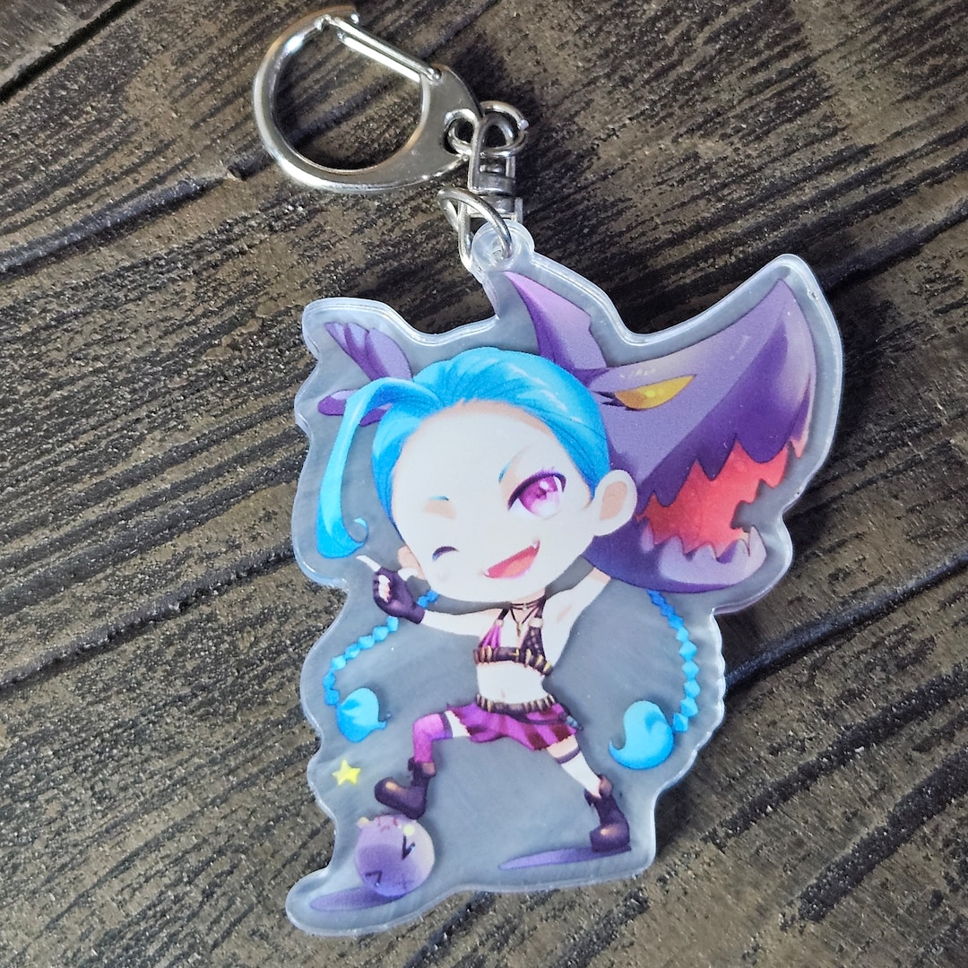 Jinx Chibi Keychain League of Legends Arcane - Etsy