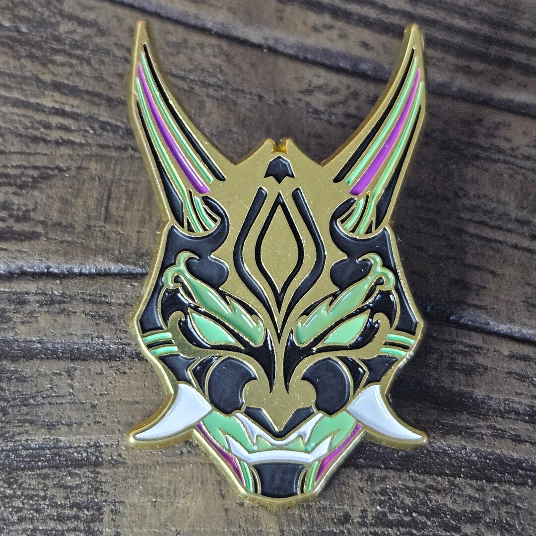 Genshin Impact Oni Mask Pin - Etsy