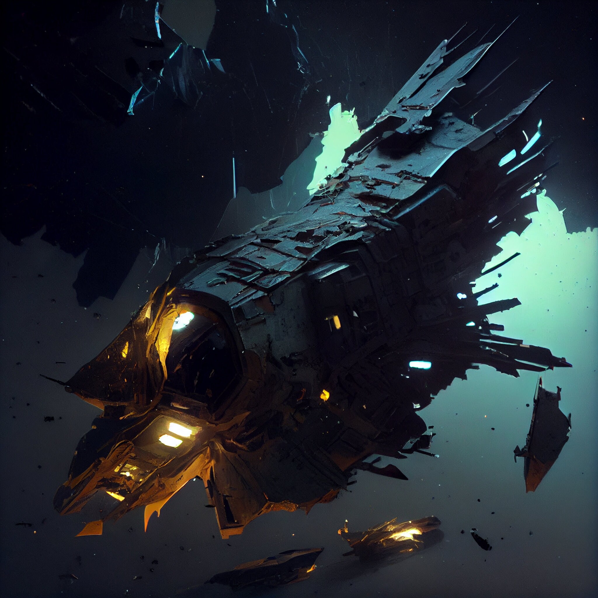 Derelict Starship - Etsy