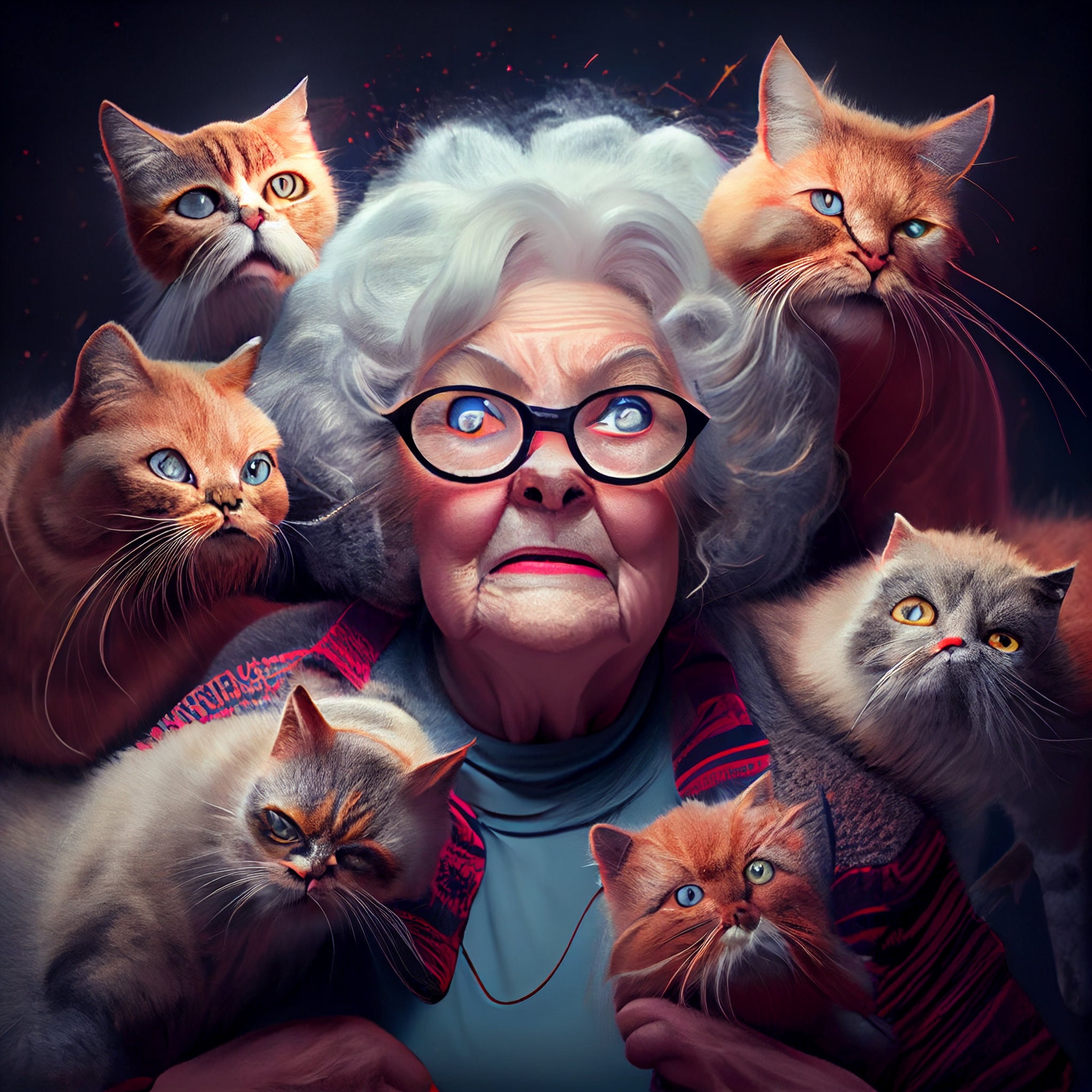 Majestic Cat Lady - Etsy