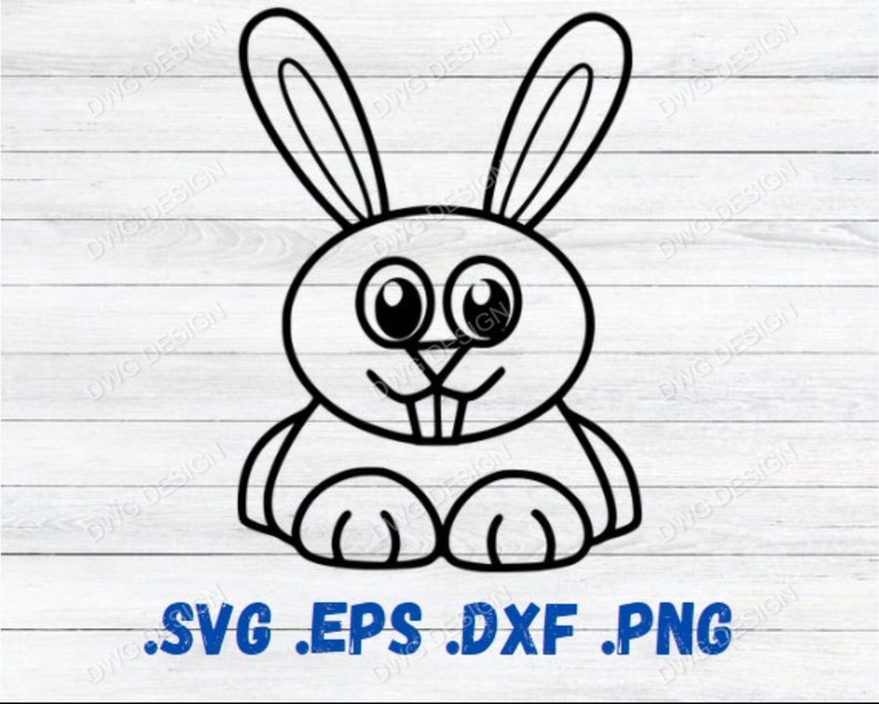 Bunny .svg .eps .dxf .png, Cute Rabbit, Cute Bunny, Easter Bunny - Etsy