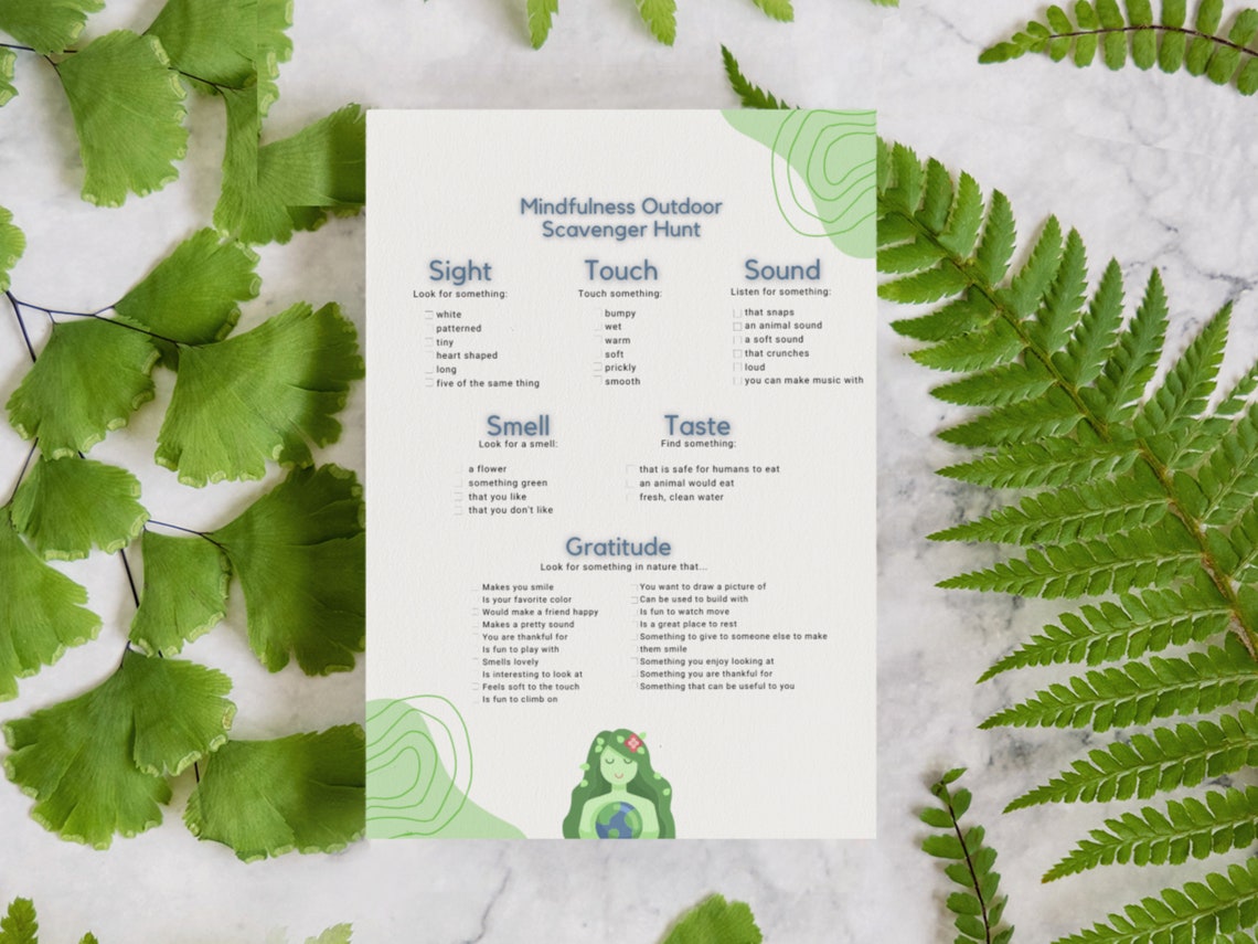 Mindfulness Scavenger Hunt - Exploration & Reflection Activity for Kids ...