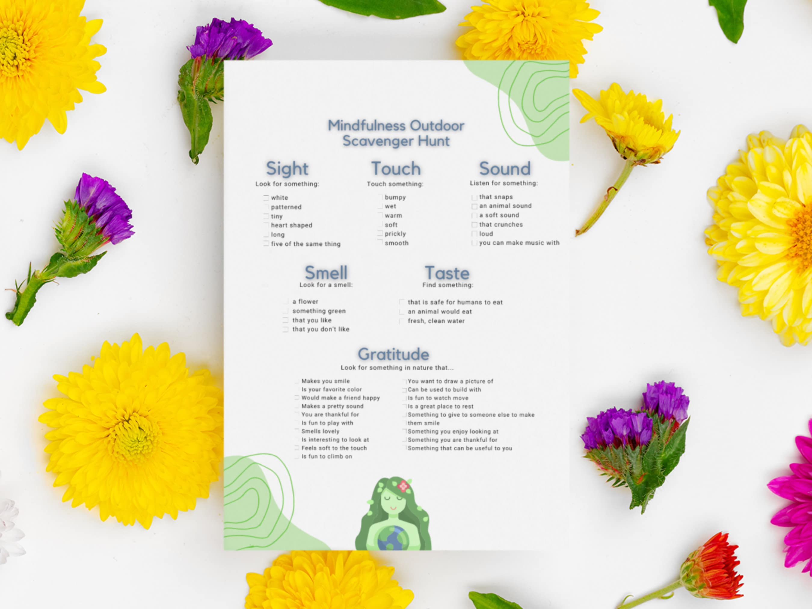 Mindfulness Scavenger Hunt - Exploration & Reflection Activity for Kids ...