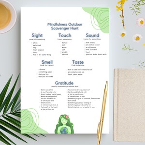 Mindfulness Scavenger Hunt - Exploration & Reflection Activity for Kids ...