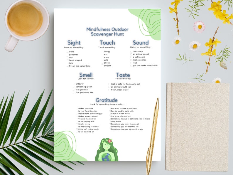 Mindfulness Scavenger Hunt - Exploration & Reflection Activity for Kids ...