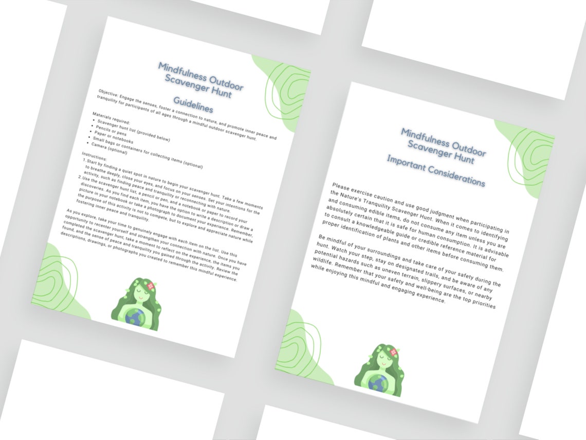 Mindfulness Scavenger Hunt - Exploration & Reflection Activity for Kids ...