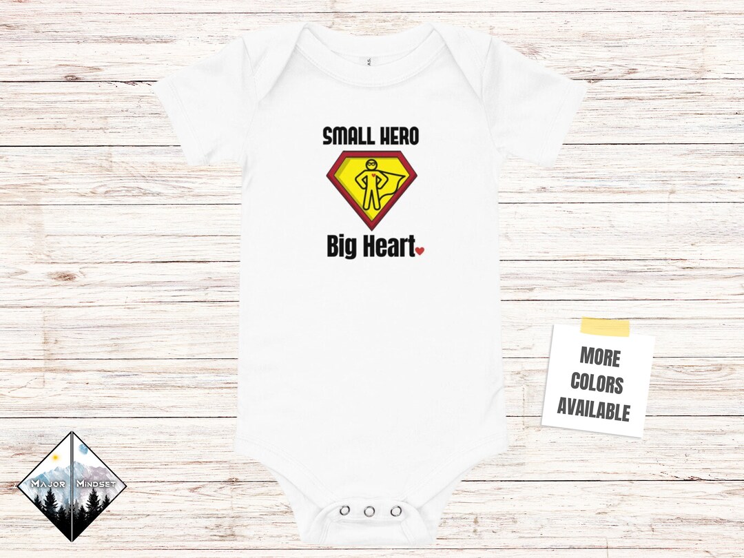 Small Hero Big Heart Baby Onesie Baby Shower Baby Girl Baby Boy Baby ...