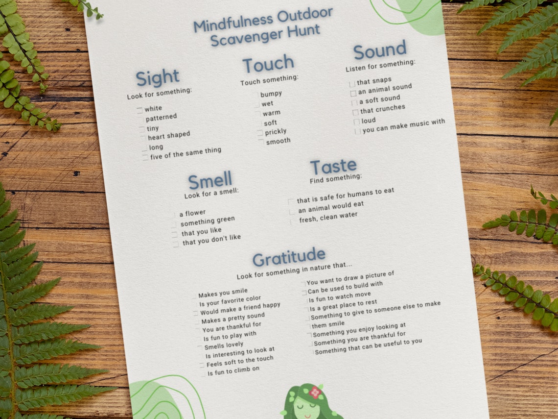 Mindfulness Scavenger Hunt - Exploration & Reflection Activity for Kids ...