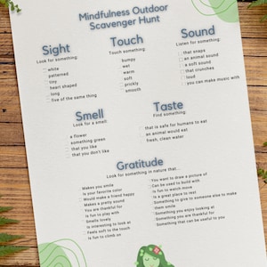 Mindfulness Scavenger Hunt - Exploration & Reflection Activity for Kids ...