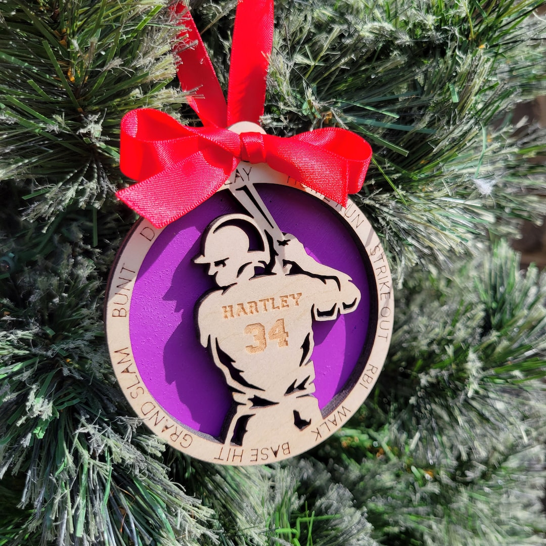 Personalized Softball Christmas Ornament, Softball Ornament for ...