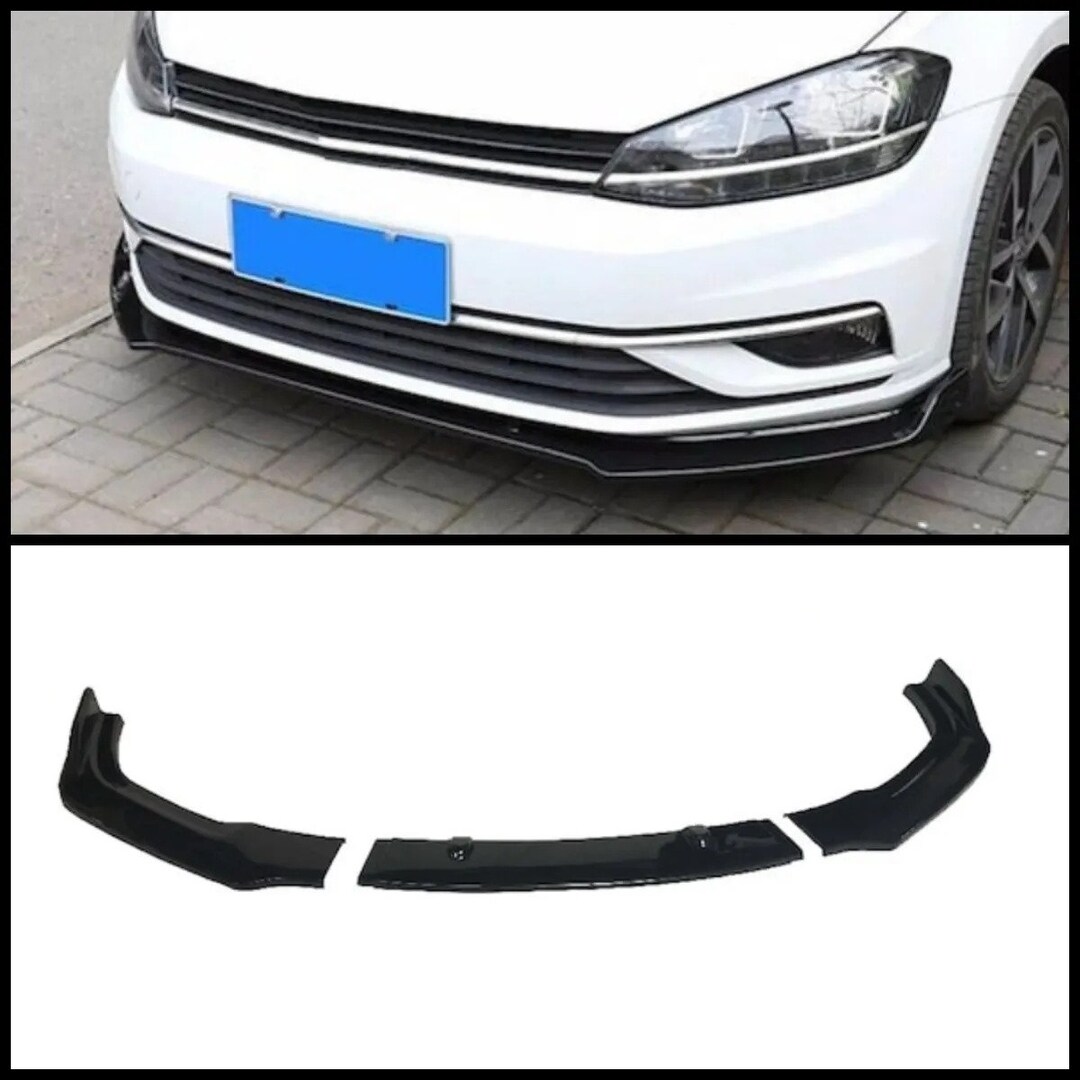 For Vw Golf Mk7 Front Bumper Splitter Lip 3 Pcs or 4 Pcs Bumper Spoiler ...