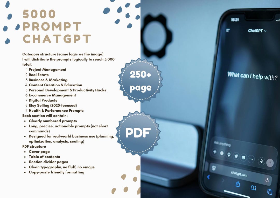 5000+ Chatgpt Prompts – AI Marketing & Business Automation (PLR, PDF ...