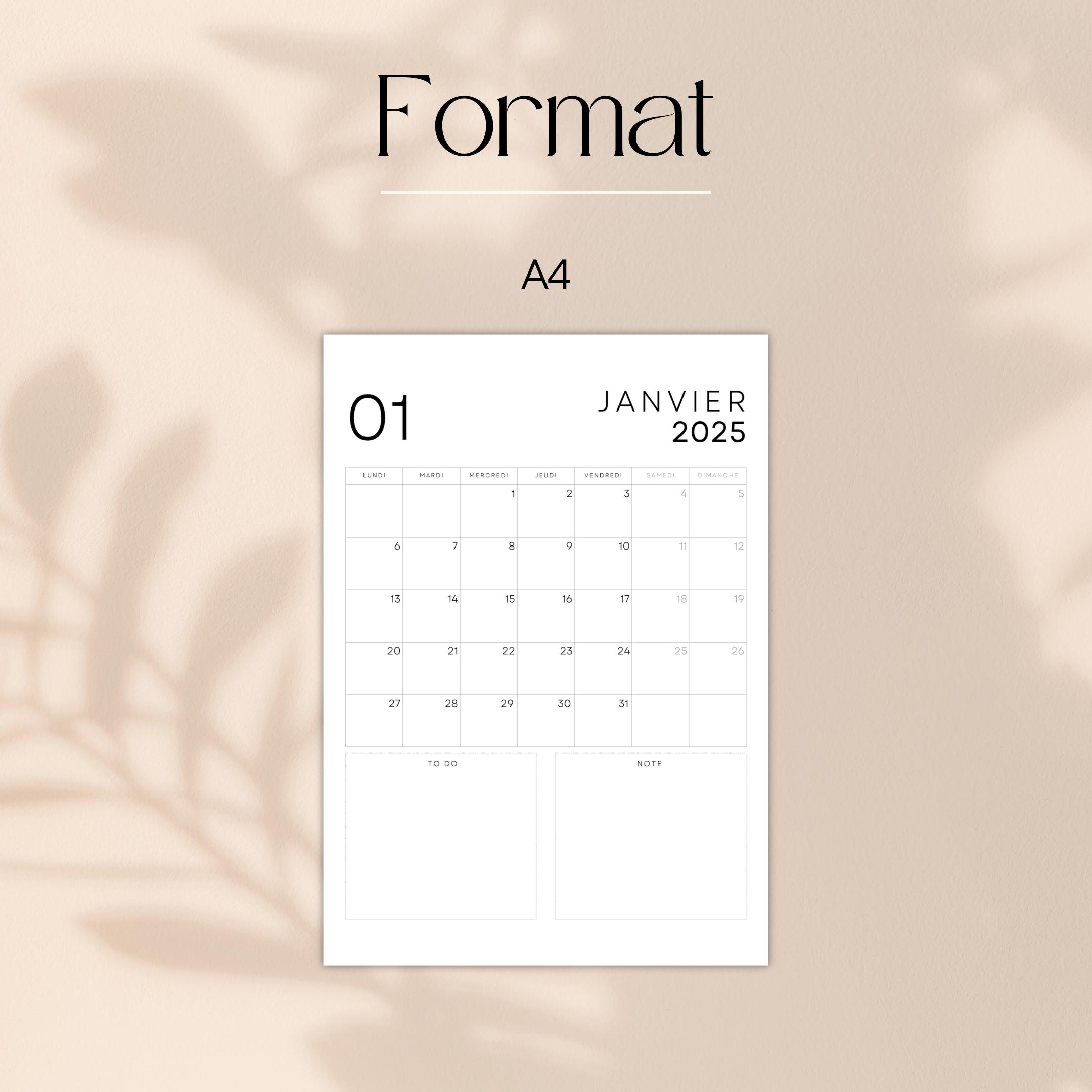 2025 Calendar Bundles - Minimalist Design - Printable PDF & Editable ...