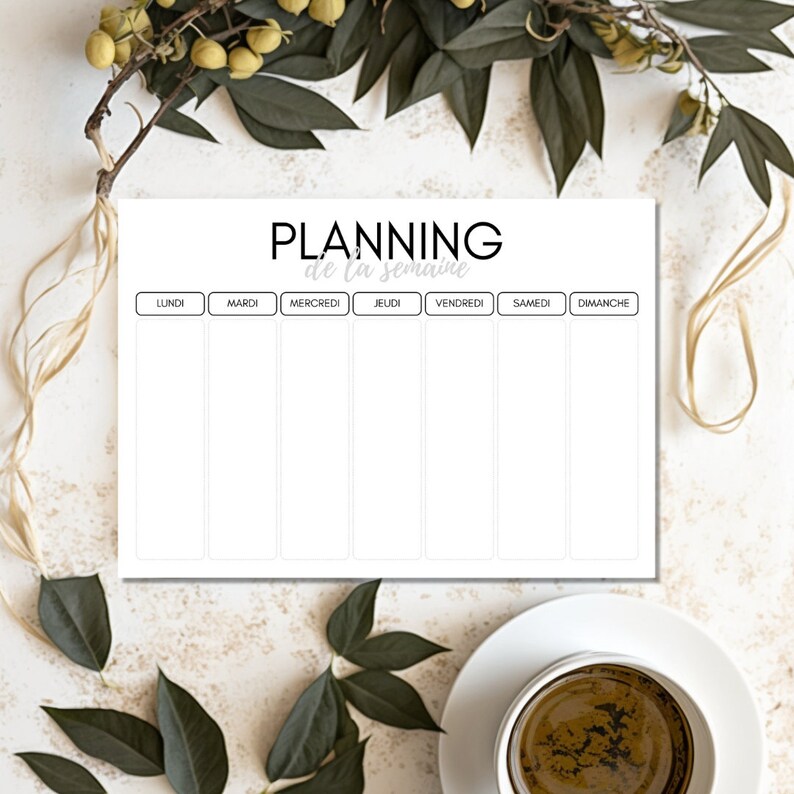 Weekly Schedule - Printable PDF and Editable CANVA Link - A3/ A4 / A5 ...