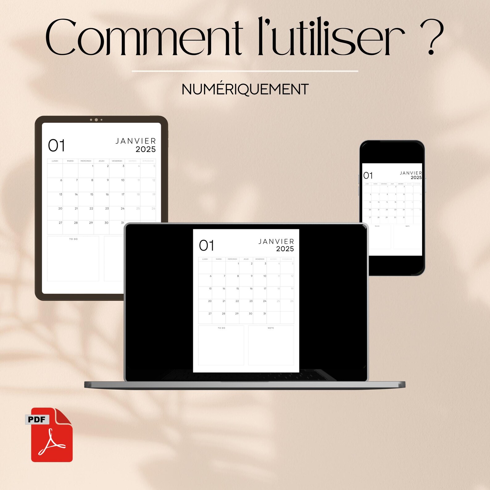 2025 Calendar Bundles - Minimalist Design - Printable PDF & Editable ...