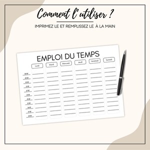 Timetable - Minimalist Design - Printable PDF and Editable Canva Link ...