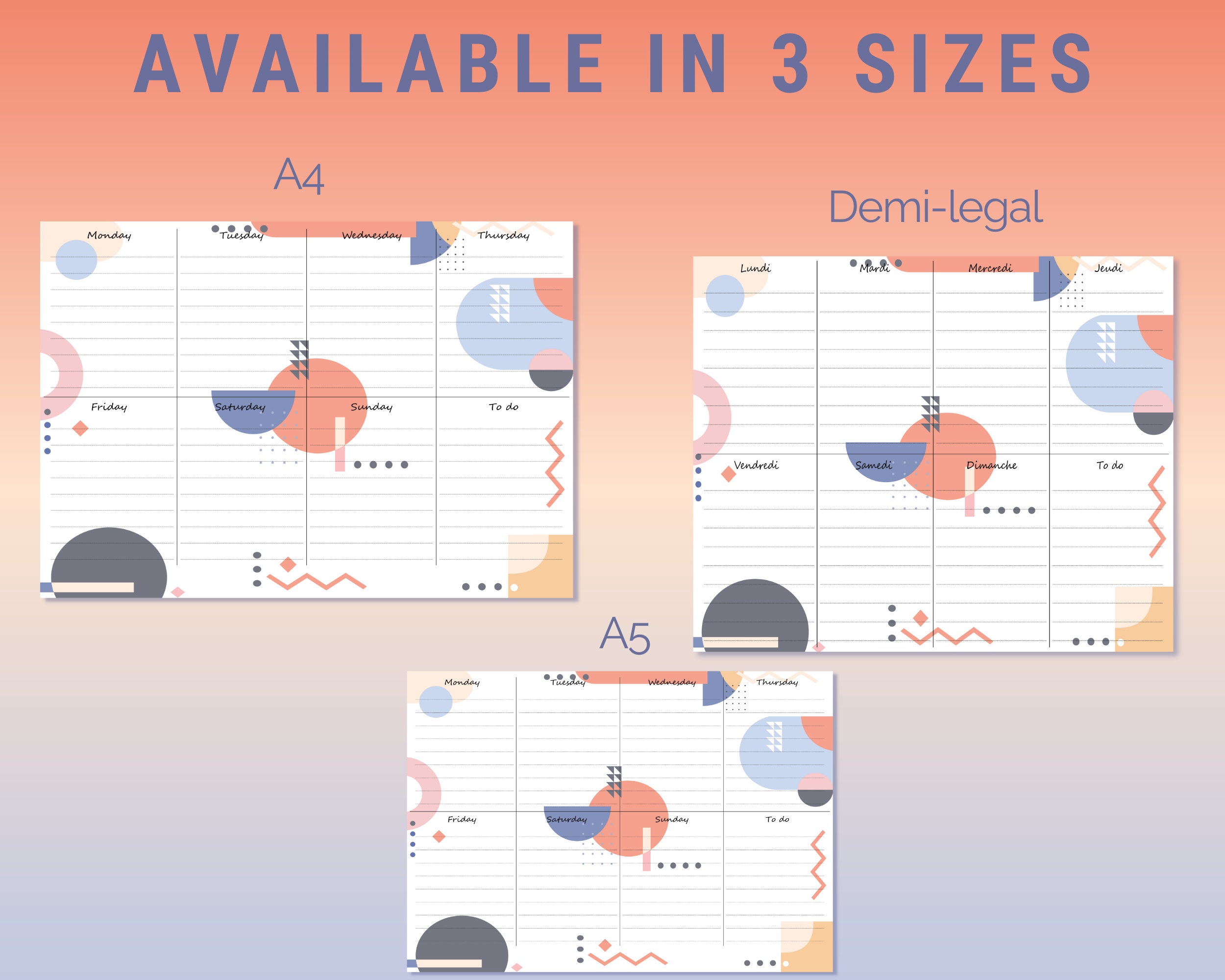 Weekly Planner Printable and Digital PDF 2023 Life Organizer to Print ...