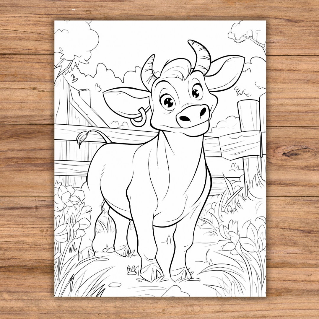 Animal's Coloring Pages for Kids - 50 Pages - Digital Product - A4 Size ...
