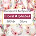 Pastel Floral Alphabet Png, 26 Floral Letters Clipart, Boho Letter ...