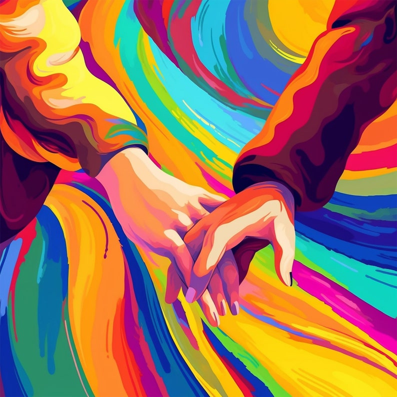 Digital Pack of Abstract Vibrant Art Set of Vibrant Color - Etsy