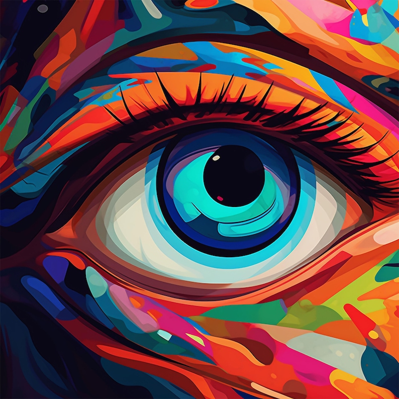 Digital Pack of Abstract Vibrant Art Set of Vibrant Color - Etsy