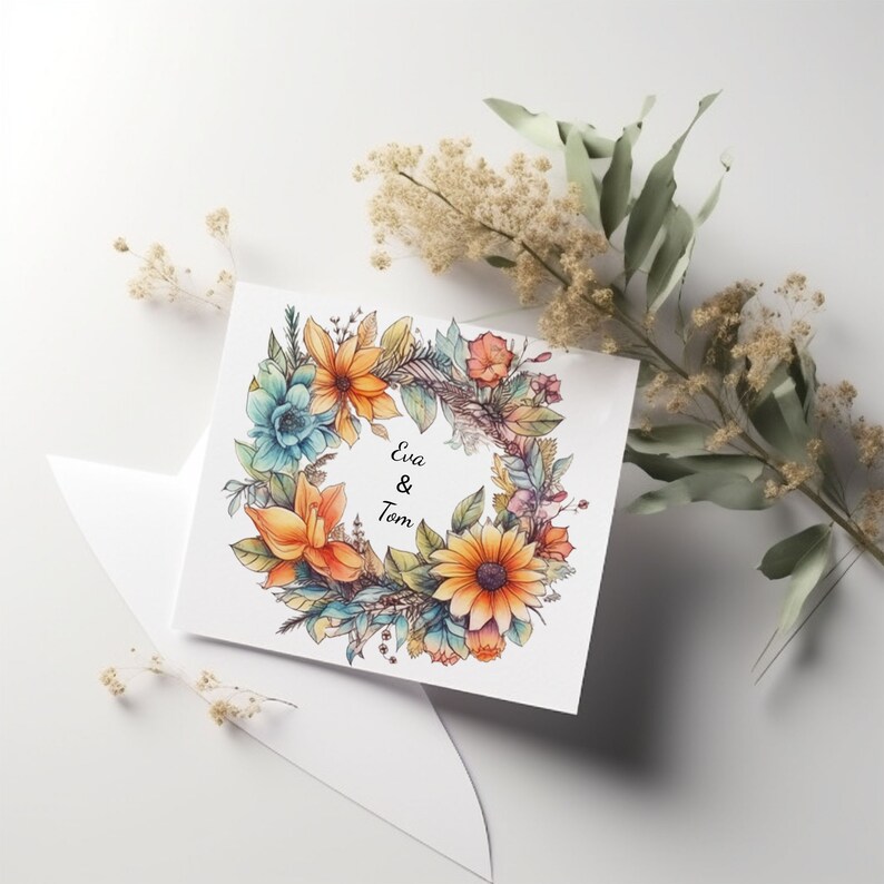 Watercolor Boho Wreath Clipart Boho Floral Clipart Boho - Etsy