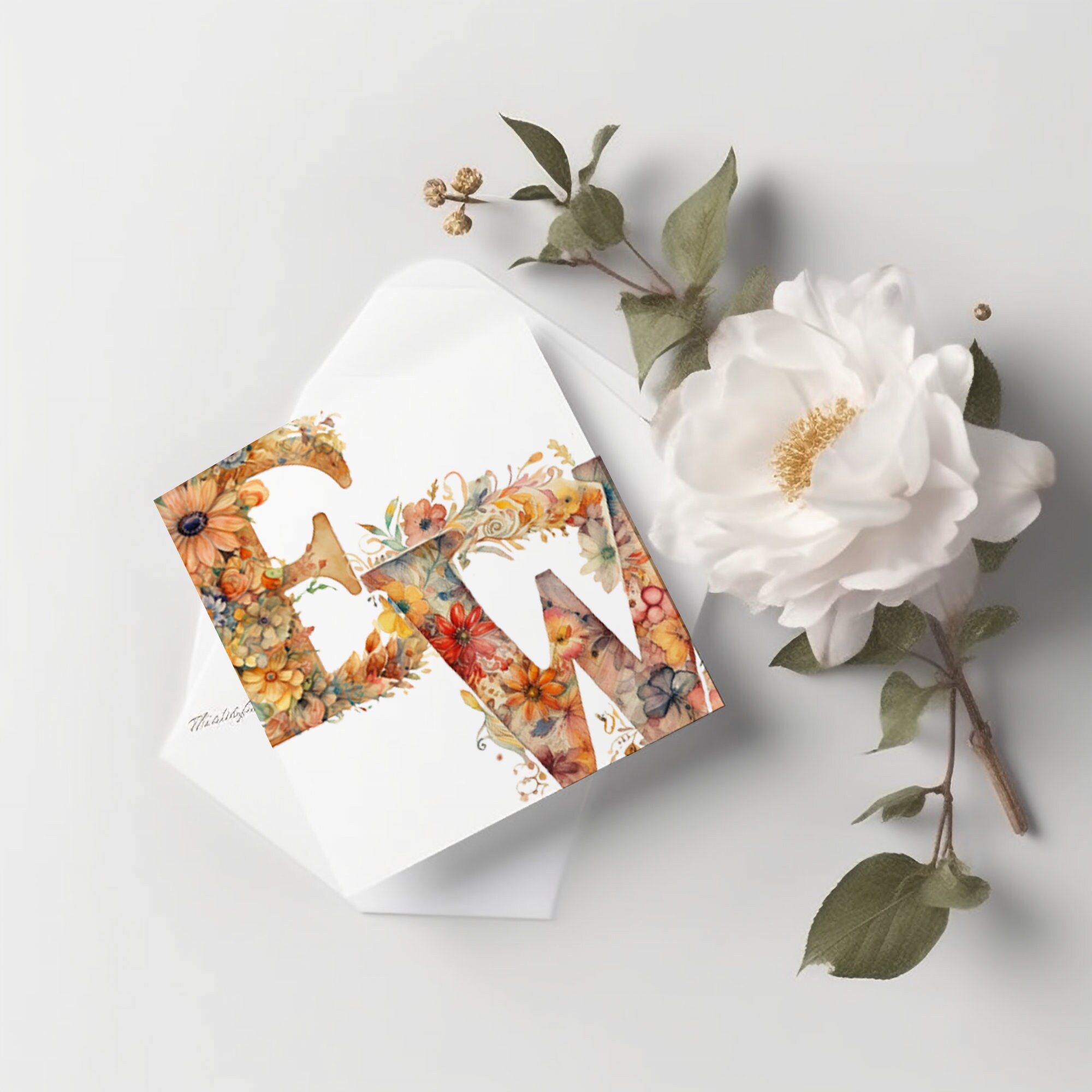 Colorful Floral Alphabet Png, Alphabet Watercolor Png, 26 Floral ...