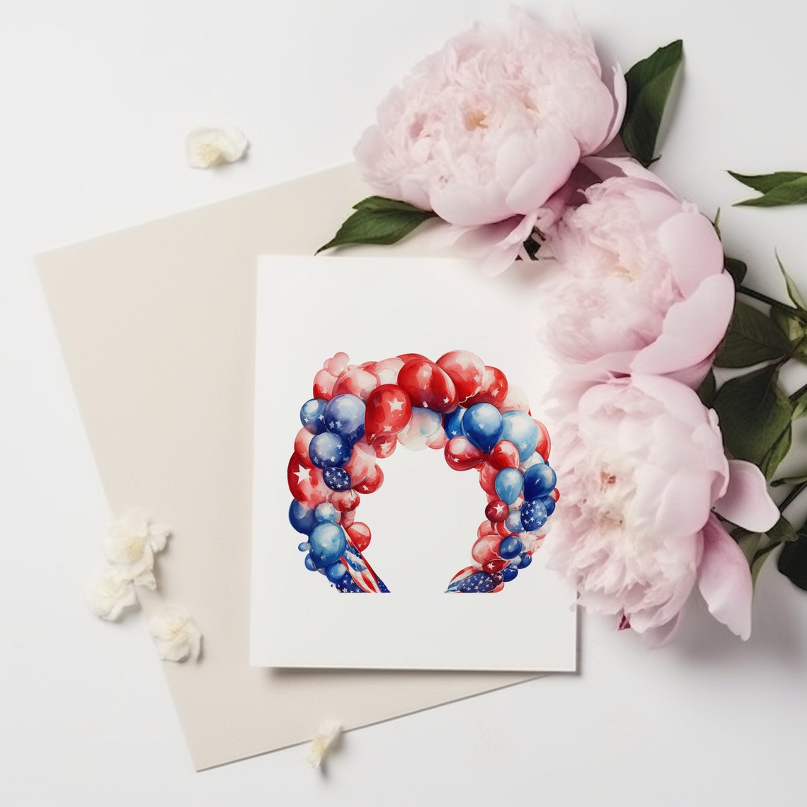 4th of July Watercolor Clipart Bundle, Independence Day Clipart ...