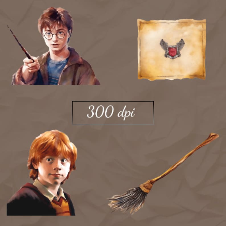 Watercolor Magic School Clipart Witch and Wizard Supplies - Etsy Australia