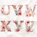 Pastel Floral Alphabet Png, 26 Floral Letters Clipart, Boho Letter ...