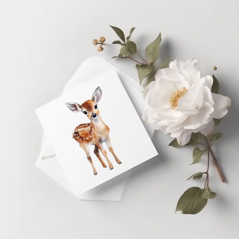 Woodland Animals Clipart Watercolor Nursery Clipart Fox - Etsy