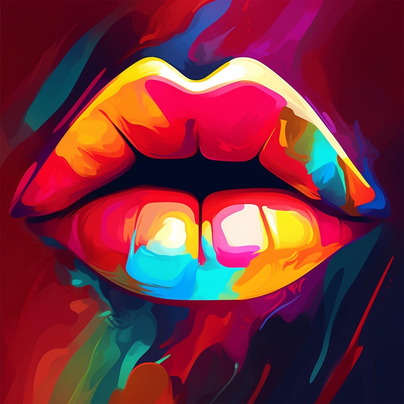 Digital Pack of Abstract Vibrant Art Set of Vibrant Color - Etsy