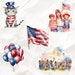 4th of July Watercolor Clipart Bundle, Independence Day Clipart ...