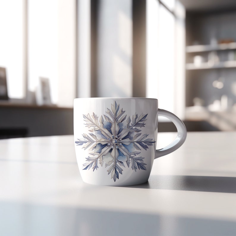 Watercolor Silver Snowflake Png, Silver Snowflake Clipart, Christmas ...