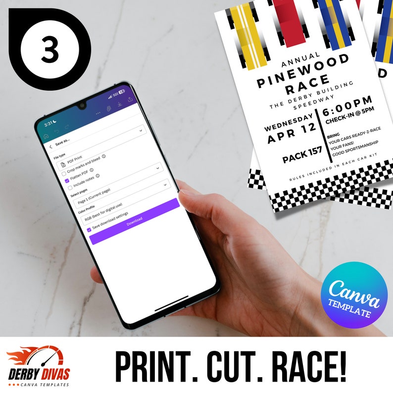 Editable Pinewood Race Car Derby Invitation! Race Car Party | Derby ...