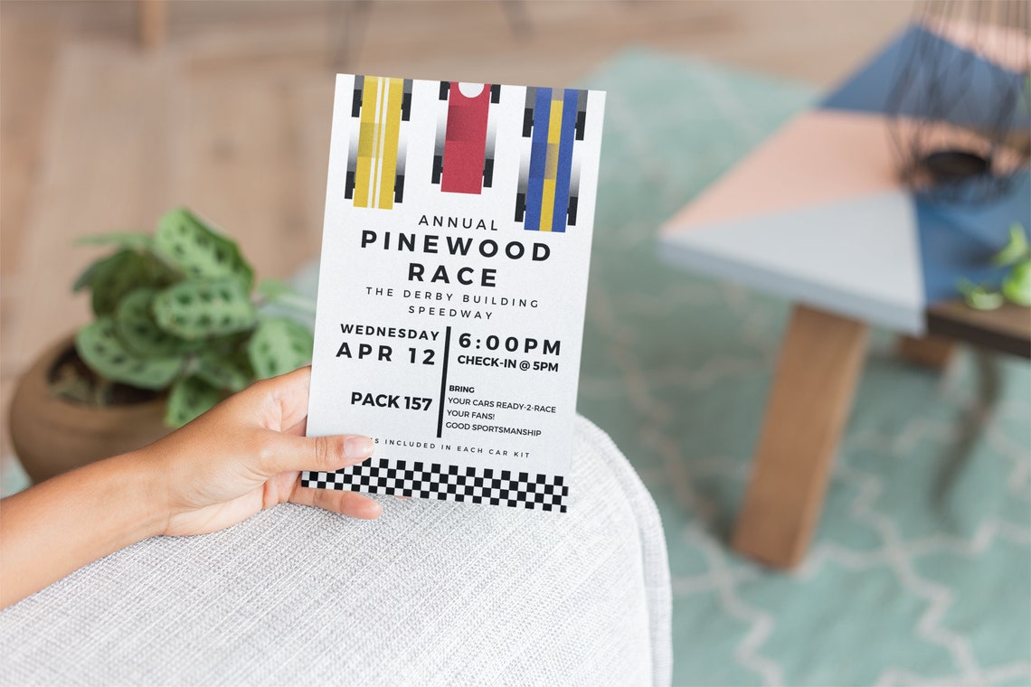 Editable Pinewood Race Car Derby Invitation! Race Car Party | Derby ...