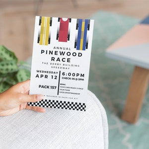 Editable Pinewood Race Car Derby Invitation! Race Car Party | Derby ...