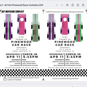 Editable Pinewood Race Car Derby Invitation! Race Car Party | Derby ...