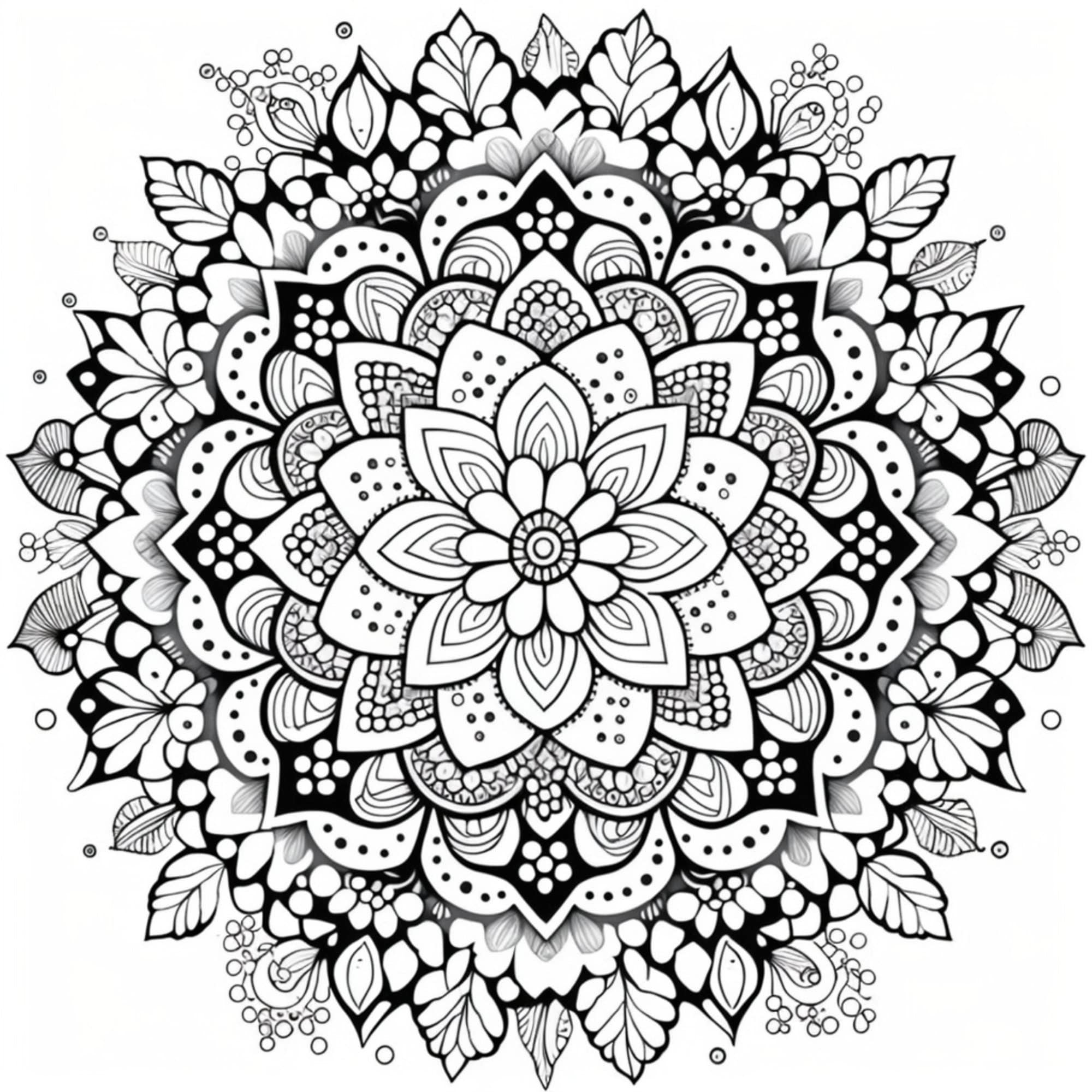 65 Floral Mandalas: Coloring Book for Adults - Etsy