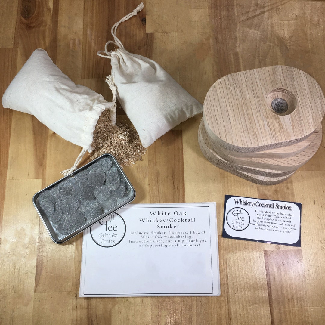 Hand Crafted Whiskey Smoker With 2 Screens and a Full 4"x6" Muslin Bag ...